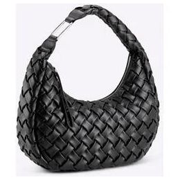 Handtasche Heine, Damen, Gr. B/H/T: 42cm x 30cm x 16cm, schwarz, Metall, Viskosemischung, unifarben, Taschen Handtasche