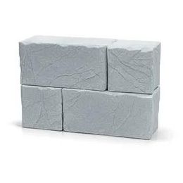 Regenwassertank ARVES "Stone Block", grau (grau glatt), B:116cm H:38cm T:38cm, Polyethylen, Regentonnen