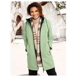 Softshelljacke Casual Looks, Damen, Gr. 46, gr&uuml;n (eucalyptus), 94% Polyester, 6% Elasthan, Besatz:100% Polyester, unifarben, Jacken Softshelljacke