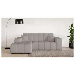 Ecksofa OTTO HOME "CASSY L-Form, Schlafsofa mit Bettkasten, Ma&szlig;e B/T/H: 245/165/88 cm", grau (taupe), B:248cm H:83,5cm T:165,5cm, 100% Polyester, Sofas, Ecksofa, mit 2 R&uuml;ckenkissen, Recamiere rechts oder links bestellbar