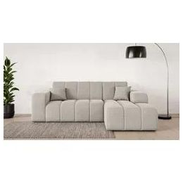 Ecksofa OTTO HOME "CASSY L-Form, Schlafsofa mit Bettkasten, Ma&szlig;e B/T/H: 245/165/88 cm", grau (taupe), B:248cm H:83,5cm T:165,5cm, 94% Polyester, 6% Nylon, Sofas, Ecksofa, mit 2 R&uuml;ckenkissen, Recamiere rechts oder links bestellbar
