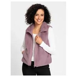 Fellimitatweste Inspirationen, Damen, Gr. 48, lila (mauve), 100% Polyester, unifarben, Westen