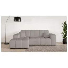 Ecksofa OTTO HOME "CASSY L-Form, Schlafsofa mit Bettkasten, Ma&szlig;e B/T/H: 245/165/88 cm", grau (taupe), B:244,5cm H:88cm T:164,5cm, 100% Polyester, Sofas, Ecksofa, mit 2 R&uuml;ckenkissen, Recamiere rechts oder links bestellbar