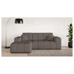 Ecksofa OTTO HOME "CASSY L-Form, Schlafsofa mit Bettkasten, Ma&szlig;e B/T/H: 245/165/88 cm", braun, B:244,5cm H:88cm T:164,5cm, 100% Polyester, Sofas, Ecksofa, mit 2 R&uuml;ckenkissen, Recamiere rechts oder links bestellbar