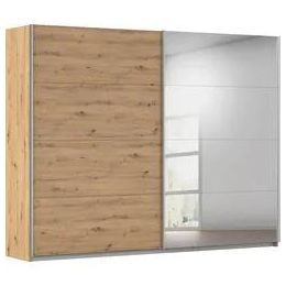 Schwebet&uuml;renschrank OTTO HOME "Kleiderschrank Schrank Garderobe Schlafzimmerschrank THANOS", eiche artisan mit spiegel, B:271cm H:210cm T:62cm, Holzwerkstoff, Schr&auml;nke, Schwebet&uuml;renschrank, Optional mit Spiegel, Metall-Griffleisten alufarben MADE IN GERMANY
