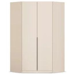Eckkleiderschrank OTTO HOME "Kleiderschrank Schrank Ankleidezimmer Schlafzimmer Garderobe AGORDO", beige (beige (champagner)), B:117cm H:210cm T:117cm, Holzwerkstoff, Schr&auml;nke, Eckkleiderschrank, voll ausgestattet mit gro&szlig;z&uuml;gigem Stauraum, 2 H&ouml;hen MADE IN GERMANY