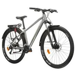 Mountainbike KROSS "KROSS MTB Hardtail Hexagon 4.0 27,5" silber" Gr. 38, silber (silberfarben, schwarz), Fahrr&auml;der, Herren, 38cm, 27,5 Zoll (69,85cm) hinten: 27,5 Zoll (69,85cm)