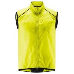Funktionsweste Gonso "Neon Vest", Damen, Gr. L, gelb, 88% Polyester, 9% Wolle, 3% Elasthan, Westen Funktionsweste, Unisex Weste, atmungsaktive und winddichte Radweste zum &Uuml;berziehen