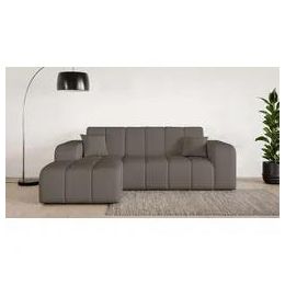 Ecksofa OTTO HOME "CASSY L-Form, Schlafsofa mit Bettkasten, Ma&szlig;e B/T/H: 245/165/88 cm", braun, B:248cm H:83,5cm T:165,5cm, 100% Polyester, Sofas, Ecksofa, mit 2 R&uuml;ckenkissen, Recamiere rechts oder links bestellbar
