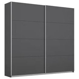 Schwebet&uuml;renschrank OTTO HOME "Kleiderschrank Schrank Garderobe Schlafzimmerschrank THANOS", grau (graumetallic), B:181cm H:210cm T:62cm, Holzwerkstoff, Schr&auml;nke, Schwebet&uuml;renschrank, Optional mit Spiegel, Metall-Griffleisten alufarben MADE IN GERMANY