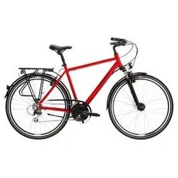 Trekkingrad KROSS "Trekkingrad Trans 3.0 rot 21 G&auml;nge" Gr. 43, rot (rot, schwarz), Fahrr&auml;der, 43cm, 28 Zoll (71,12cm) hinten: 28 Zoll (71,12cm)