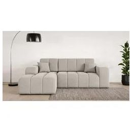 Ecksofa OTTO HOME "CASSY L-Form, Schlafsofa mit Bettkasten, Ma&szlig;e B/T/H: 245/165/88 cm", grau (taupe), B:244,5cm H:88cm T:164,5cm, 94% Polyester, 6% Nylon, Sofas, Ecksofa, mit 2 R&uuml;ckenkissen, Recamiere rechts oder links bestellbar