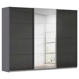 Schwebet&uuml;renschrank OTTO HOME "Kleiderschrank Schrank Schlafzimmerschrank Garderobe AGORDO", grau (graumetallic, hochglanz effektgrau, griffleisten graumetallic), B:271cm H:229cm T:62cm, Holzwerkstoff, Schr&auml;nke, Schwebet&uuml;renschrank, Top Innenausstattung, in 4 Breiten und 2 H&ouml;hen MADE IN GERMANY, Topseller
