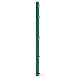 GAH Alberts Zaunpfosten ALBERTS "60x40 mm f&uuml;r Doppelstabmattenzaun", gr&uuml;n, B:6cm H:147,5cm T:4cm, Stahl, Zaunpfosten, 147,5 cm, zur Befestigung mit Einschlag-Bodenh&uuml;lse oder Pfostentr&auml;ger