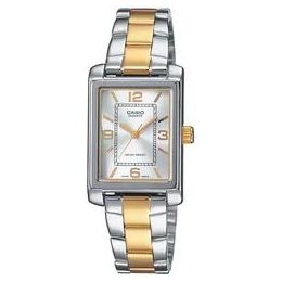 Quarzuhr, silber (silberfarben, goldfarben), Casio TIMELESS COLLECTION, Armbanduhren, Damen, Quarzuhr, Armbanduhr, Damenuhr, analog, Edelstahlarmband