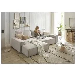 Home Affaire "NEU: SHERWOOD XXL 284, Big-Sofa L-Form, tiefe Sitzfl&auml;che 95 cm, Cord" Recamiere rechts/links, als Schlafsofa stellbar, Cord u. Leinenoptik