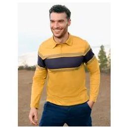 Langarmshirt Catamaran "Langarm-Shirt", Herren, Gr. 52/54, gelb (ocker, gestreift), 100% Baumwolle, gemustert, gestreift, Shirts Langarmshirt
