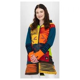Fleecejacke DEPROC ACTIVE "Patchwork NUNAVUT LONG WMN", Herren, Gr. 48 (XL), bunt (multicolor), 100% Baumwolle, Jacken Fleecejacke, auch in Gro&szlig;en Gr&ouml;&szlig;en erh&auml;ltlich