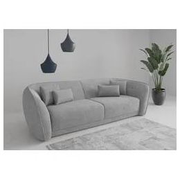 Sit & More Big-Sofa SIT & MORE "Neapel", grau (hellgrau), B:290cm H:86cm T:121cm, 100% Polyester, Sofas, Big-Sofa