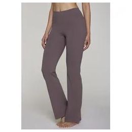 Jazzpants Lascana ACTIVE, Damen, Gr. 56/58, N-Gr, grau (taupe), Single Jersey, Obermaterial: 95% Baumwolle, 5% Elasthan, unifarben, Basic, lang, Hosen, mit breitem B&uuml;ndchen