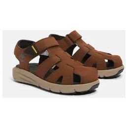 Sandale Timberland "MOTION DUNE FISHERMAN SANDAL", M&auml;dchen, Gr. 28, braun (schwarz braun), Synthetik, Schuhe Sandale