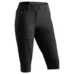 Outdoorhose Maier Sports "Lulaka Capri Loop", Damen, Gr. 34, Normalgr&ouml;&szlig;en, schwarz, 100% Polyester, Hosen Outdoorhose, Damen Wanderhose, elastische Funktionshose mit 3 Taschen, Regular Fit