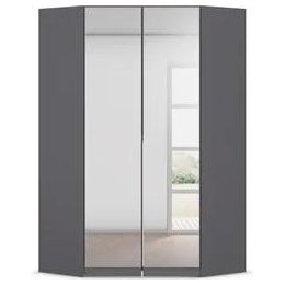 Eckkleiderschrank OTTO HOME "Kleiderschrank Schrank Ankleidezimmer Schlafzimmer Garderobe AGORDO", grau (graumetallic), B:117cm H:210cm T:117cm, Holzwerkstoff, Schr&auml;nke, Eckkleiderschrank, mit Spiegelt&uuml;ren, voll ausgestattet mit viel Stauraum MADE IN GERMANY