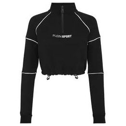 Yoga-Sweatjacke Plein Sport "Sweatjacke", M&auml;dchen, Gr. XL, schwarz (02, schwarz), Obermaterial: 88% Baumwolle, 12% Polyester, Sweatjacken