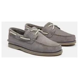 Bootsschuh Timberland "CLASSIC BOAT BOAT SHOE", Herren, Gr. 44, md gry nubuck, Leder, Schuhe Bootsschuh, Classic Bootsschuh aus Timberland Premium Leder, Topseller