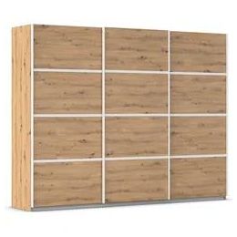 Kleiderschrank Rauch "Schwebet&uuml;renschrank OTTO ́s Choice Garderobe Schrank TOP ANGEBOT Avola", braun (eiche artisan, leisten wei&szlig;), B:271cm H:210cm T:62cm, Holzwerkstoff, Schr&auml;nke, Kleiderschrank, mit eleganten Zierleisten in Chrom, Schwarz oder Wei&szlig; MADE IN GERMANY
