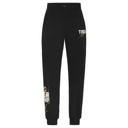 Jogger Pants Plein Sport "Tiger Tokyo", M&auml;dchen, Gr. XS, US-Gr&ouml;&szlig;en, 0294, schwarz, lightgold, Obermaterial: 88% Baumwolle, 12% Polyester, Hosen