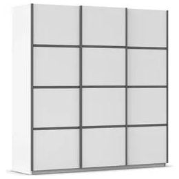 Kleiderschrank Rauch "Schwebet&uuml;renschrank OTTO ́s Choice Garderobe Schrank TOP ANGEBOT Avola", wei&szlig; (alpinwei&szlig;, leisten graumetallic), B:203cm H:229cm T:62cm, Holzwerkstoff, Schr&auml;nke, Kleiderschrank, mit eleganten Zierleisten in Chrom, Schwarz oder Wei&szlig; MADE IN GERMANY