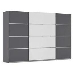 Kleiderschrank Rauch "Schwebet&uuml;renschrank OTTO ́s Choice Garderobe Schrank TOP ANGEBOT Avola", grau (graumetallic, alpinwei&szlig;, leisten chrom), B:315cm H:210cm T:62cm, Holzwerkstoff, Schr&auml;nke, Kleiderschrank, mit eleganten Zierleisten in Chrom, Schwarz oder Wei&szlig; MADE IN GERMANY