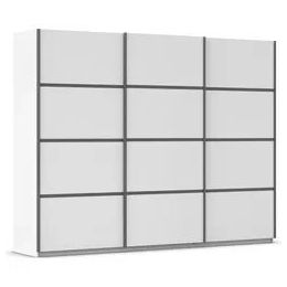 Kleiderschrank Rauch "Schwebet&uuml;renschrank OTTO ́s Choice Garderobe Schrank TOP ANGEBOT Avola", wei&szlig; (alpinwei&szlig;, leisten graumetallic), B:271cm H:229cm T:62cm, Holzwerkstoff, Schr&auml;nke, Kleiderschrank, mit eleganten Zierleisten in Chrom, Schwarz oder Wei&szlig; MADE IN GERMANY