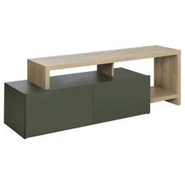 TV-Board GAMI "CRAFT", gr&uuml;n (artisan eiche nachbildung, gr&uuml;n), B:155cm H:50cm T:45cm, Holzwerkstoff, Sideboards, TV-Board, TV-M&ouml;bel mit 2 T&uuml;ren