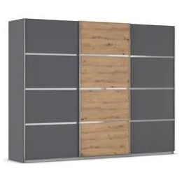 Kleiderschrank Rauch "Schwebet&uuml;renschrank OTTO ́s Choice Garderobe Schrank TOP ANGEBOT Avola", grau (graumetallic, eiche artisan, leisten chrom), B:271cm H:229cm T:62cm, Holzwerkstoff, Schr&auml;nke, Kleiderschrank, mit eleganten Zierleisten in Chrom, Schwarz oder Wei&szlig; MADE IN GERMANY