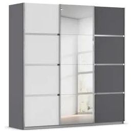Kleiderschrank Rauch "Schwebet&uuml;renschrank OTTO ́s Choice Garderobe Schrank TOP ANGEBOT Avola", grau (graumetallic, alpinwei&szlig;, leisten chrom), B:203cm H:210cm T:62cm, Holzwerkstoff, Schr&auml;nke, Kleiderschrank, mit eleganten Zierleisten in Chrom, Schwarz oder Wei&szlig; MADE IN GERMANY