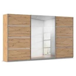 Kleiderschrank Rauch "Schwebet&uuml;renschrank OTTO ́s Choice Garderobe Schrank TOP ANGEBOT Avola", beige (eiche artisan, leisten chrom), B:360cm H:210cm T:62cm, Holzwerkstoff, Schr&auml;nke, Kleiderschrank, mit eleganten Zierleisten in Chrom, Schwarz oder Wei&szlig; MADE IN GERMANY