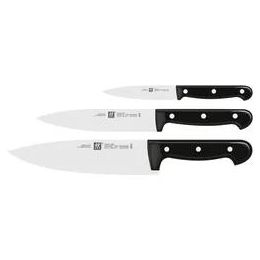 Messer-Set Zwilling "TWIN Chef 2", schwarz, Stahl, Kochmesser-Sets, Sonderschmelze, Ergonomisch, Robust, Langlebig