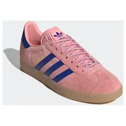 Sneaker Adidas ORIGINALS "GAZELLE", Damen, Gr. 40, rosa (semi pink spark, lucid blau, pure sulfur), Leder, Synthetik, Schuhe Skaterschuh Sneaker low Retrosneaker, Topseller