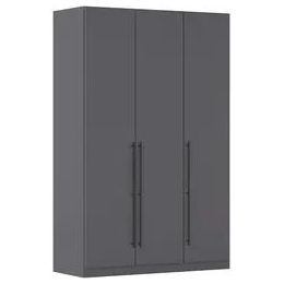 Kleiderschrank Rauch "Dreht&uuml;renschrank Schrank Garderobe W&auml;scheschrank Schlafzimmer AVOLA", grau (graumetallic), B:136cm H:229cm T:54cm, Holzwerkstoff, Schr&auml;nke, Kleiderschrank, mit hochwertigen Stangengriffen in Schwarz aus Metall MADE IN GERMANY, Topseller