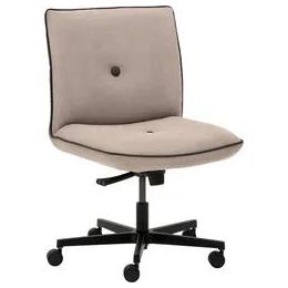 mayer Sitzm&ouml;bel Drehstuhl MAYER SITZM&Ouml;BEL "myCOSYWORXX Homeoffice Sessel", beige (beige, schwarz), B:58cm H:89cm T:64cm, Stoff, St&uuml;hle, Drehstuhl, besonders bequem gepolstert