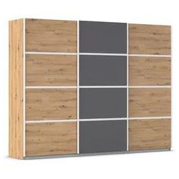 Kleiderschrank Rauch "Schwebet&uuml;renschrank OTTO ́s Choice Garderobe Schrank TOP ANGEBOT Avola", grau (eiche artisan, graumetallic, leisten wei&szlig;), B:271cm H:229cm T:62cm, Holzwerkstoff, Schr&auml;nke, Kleiderschrank, mit eleganten Zierleisten in Chrom, Schwarz oder Wei&szlig; MADE IN GERMANY