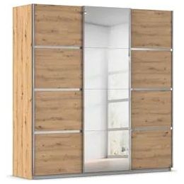 Kleiderschrank Rauch "Schwebet&uuml;renschrank OTTO ́s Choice Garderobe Schrank TOP ANGEBOT Avola", beige (eiche artisan, leisten chrom), B:203cm H:229cm T:62cm, Holzwerkstoff, Schr&auml;nke, Kleiderschrank, mit eleganten Zierleisten in Chrom, Schwarz oder Wei&szlig; MADE IN GERMANY