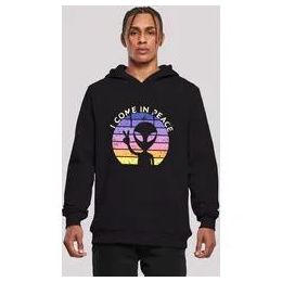 Kapuzenpullover F4NT4STIC "Alien Peace Sunset", Herren, Gr. L, schwarz, Obermaterial: 65% Baumwolle, 35% Polyester, slim fit, Pullover Kapuzenpullover, Premium Qualit&auml;t