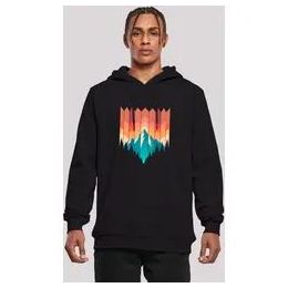 Kapuzenpullover F4NT4STIC "Berg Sonnenuntergang Geometrisch", Herren, Gr. XL, schwarz, Obermaterial: 65% Baumwolle, 35% Polyester, slim fit, Pullover Kapuzenpullover, Premium Qualit&auml;t