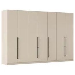Kleiderschrank Rauch "Dreht&uuml;renschrank Schrank Garderobe W&auml;scheschrank Schlafzimmer AVOLA", beige (champagner), B:315cm H:229cm T:54cm, Holzwerkstoff, Schr&auml;nke, Kleiderschrank, mit hochwertigen Stangengriffen in Schwarz aus Metall MADE IN GERMANY, Topseller