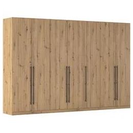 Kleiderschrank Rauch "Dreht&uuml;renschrank Schrank Garderobe W&auml;scheschrank Schlafzimmer AVOLA", braun (eiche artisan), B:315cm H:210cm T:54cm, Holzwerkstoff, Schr&auml;nke, Kleiderschrank, mit hochwertigen Stangengriffen in Schwarz aus Metall MADE IN GERMANY, Topseller