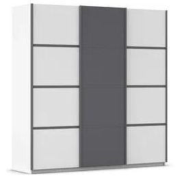 Kleiderschrank Rauch "Schwebet&uuml;renschrank OTTO ́s Choice Garderobe Schrank TOP ANGEBOT Avola", wei&szlig; (alpinwei&szlig;, graumetallic, leisten graumetallic), B:203cm H:210cm T:62cm, Holzwerkstoff, Schr&auml;nke, Kleiderschrank, mit eleganten Zierleisten in Chrom, Schwarz oder Wei&szlig; MADE IN GERMANY