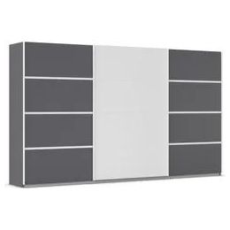 Kleiderschrank Rauch "Schwebet&uuml;renschrank OTTO ́s Choice Garderobe Schrank TOP ANGEBOT Avola", grau (graumetallic, alpinwei&szlig;, leisten wei&szlig;), B:360cm H:210cm T:62cm, Holzwerkstoff, Schr&auml;nke, Kleiderschrank, mit eleganten Zierleisten in Chrom, Schwarz oder Wei&szlig; MADE IN GERMANY